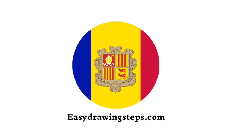 10 Easy Steps to Draw Andorra Flag Drawing - Easy Drawing