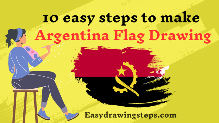 10 Easy Steps to Draw Angola Flag Drawing - Easy Drawing