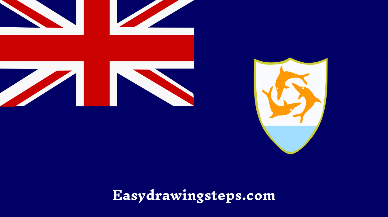 10 Easy Steps to Draw Anguilla Flag Drawing - Easy Drawing