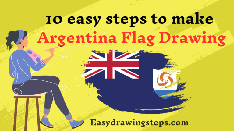 10 Easy Steps to Draw Anguilla Flag Drawing - Easy Drawing