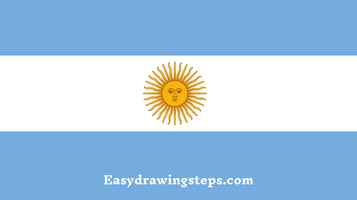 10 Easy Steps to Draw Argentina Flag Drawing - Easy Drawing
