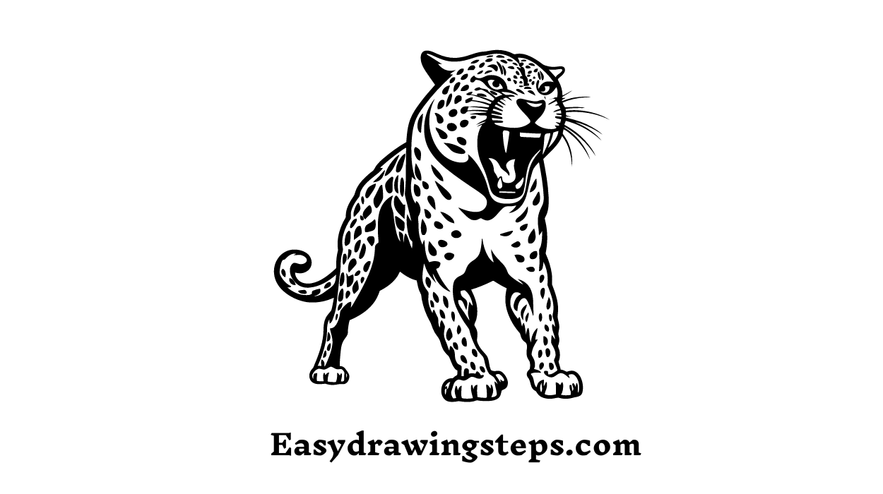 10 easy steps to draw Cheetah Drawing - Easy Drawing