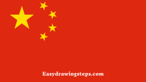 10 easy steps to draw China Flag Drawing - Easy Drawing