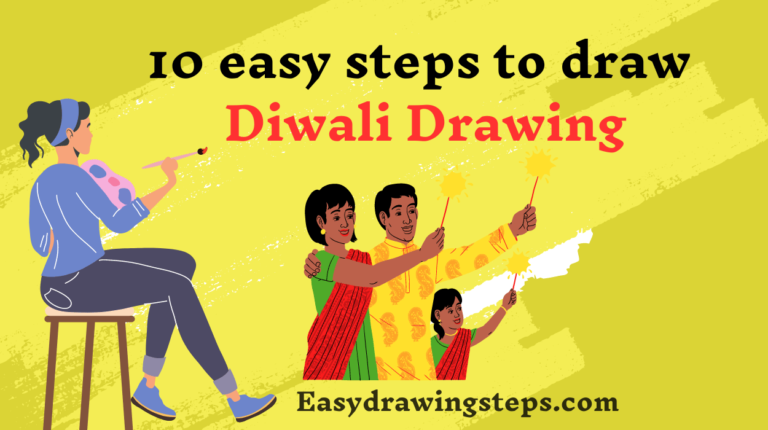 10 easy steps to draw Diwali Drawing - Easy Drawing