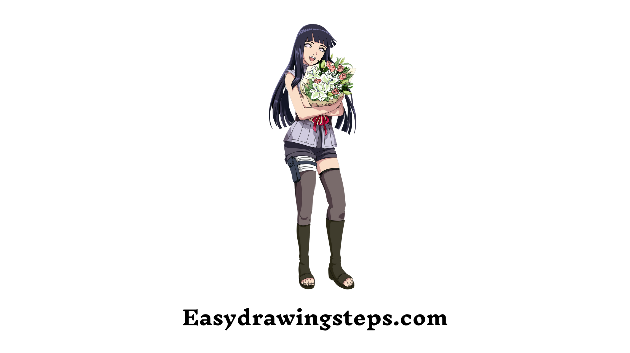 10 easy steps to draw Hinata Drawing - Easy Drawing