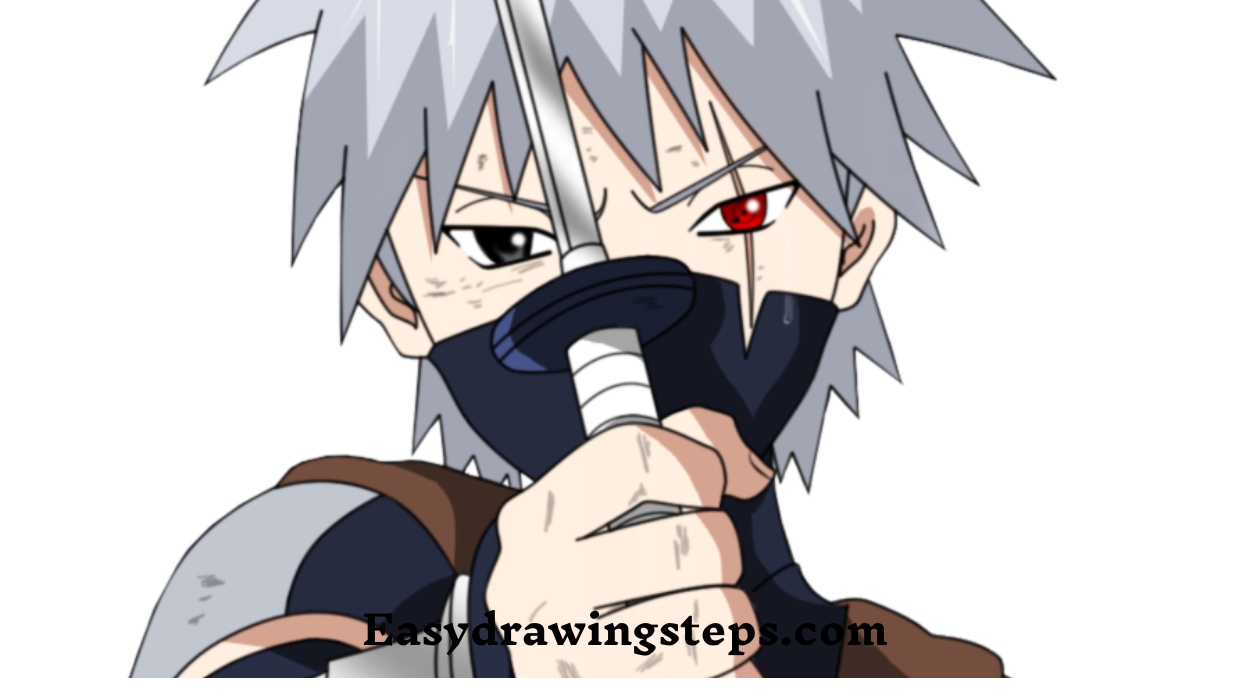 10 easy steps to draw Kakashi Drawing - Easy Drawing