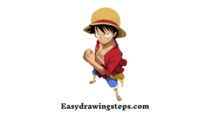 10 easy steps to draw Luffy Drawing - Easy Drawing