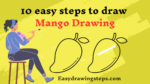 10 easy steps to draw Mango Drawing - Easy Drawing