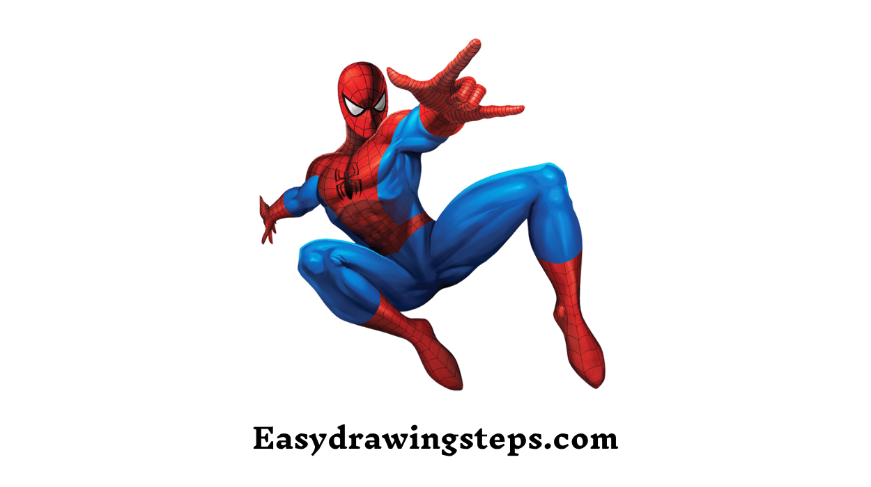 10 easy steps to draw Spiderman Drawing - Easy Drawing