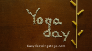 10 easy steps to draw Yoga Day Poster - Easy Drawing