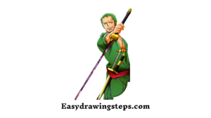 10 easy steps to draw Zoro Drawing - Easy Drawing