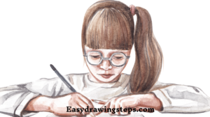 10 easy steps to draw Easy Girl Drawing - Easy Drawing