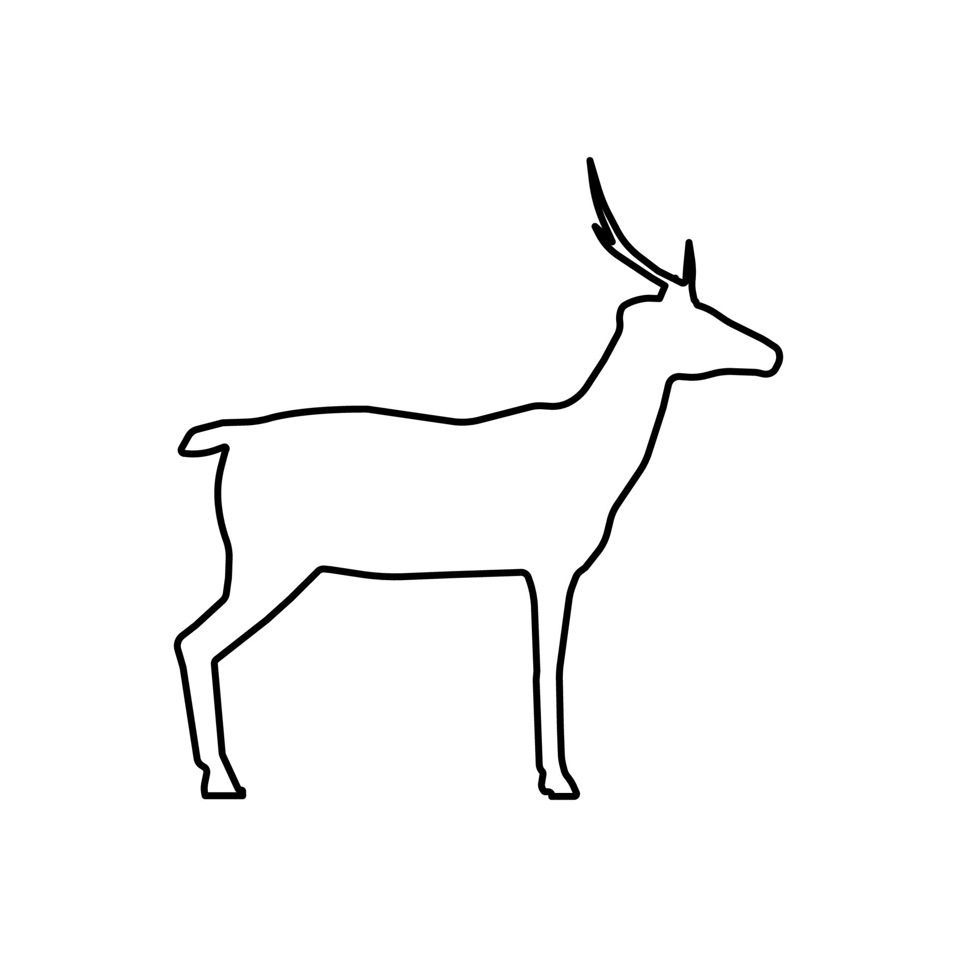 10 easy steps to draw Deer Drawing - Easy Drawing