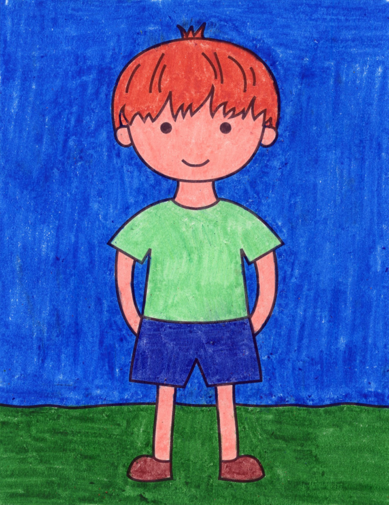 10 Easy Steps To Draw Boy Drawing Easy Drawing