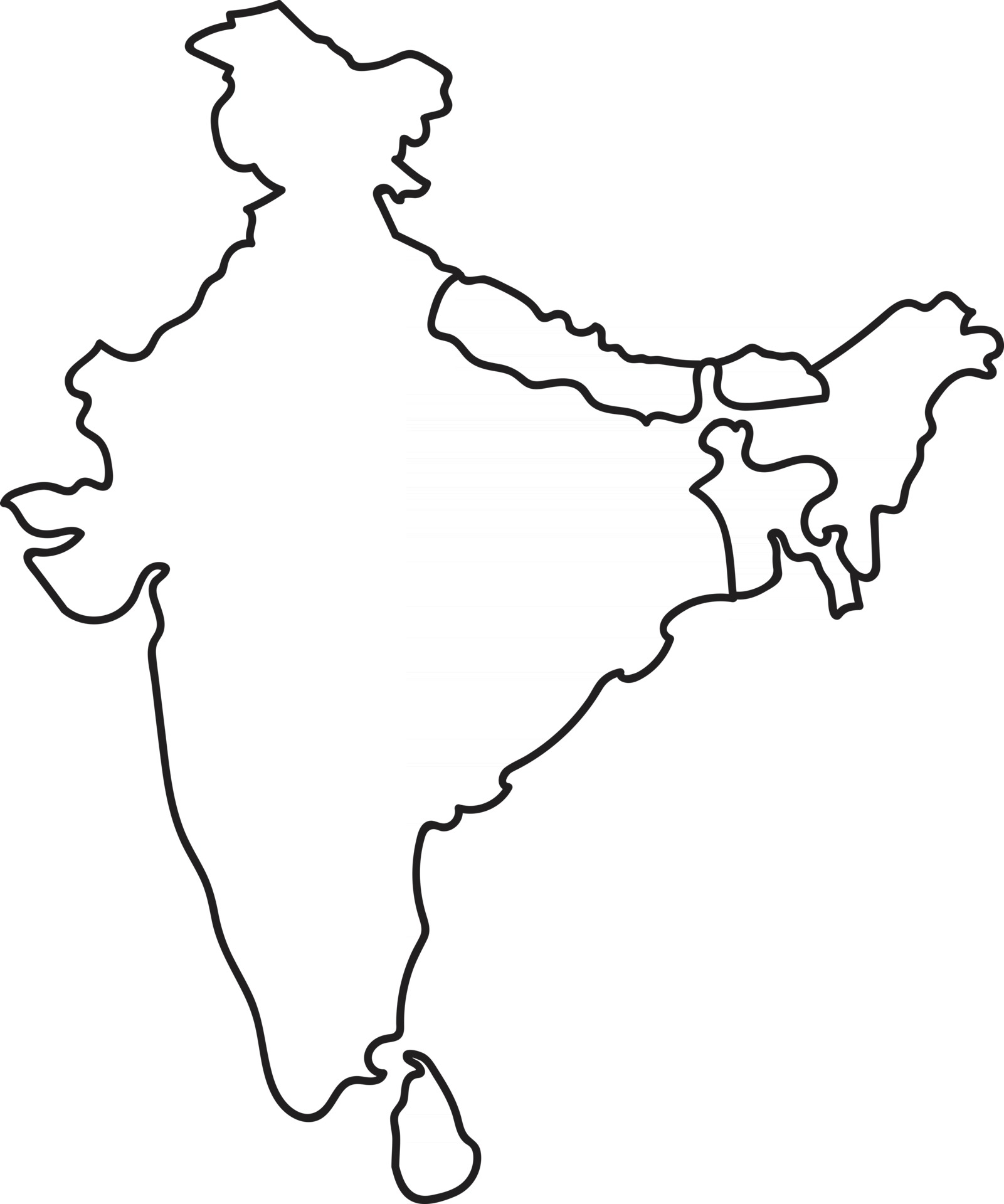 10 easy steps to draw India Map Drawing - Easy Drawing