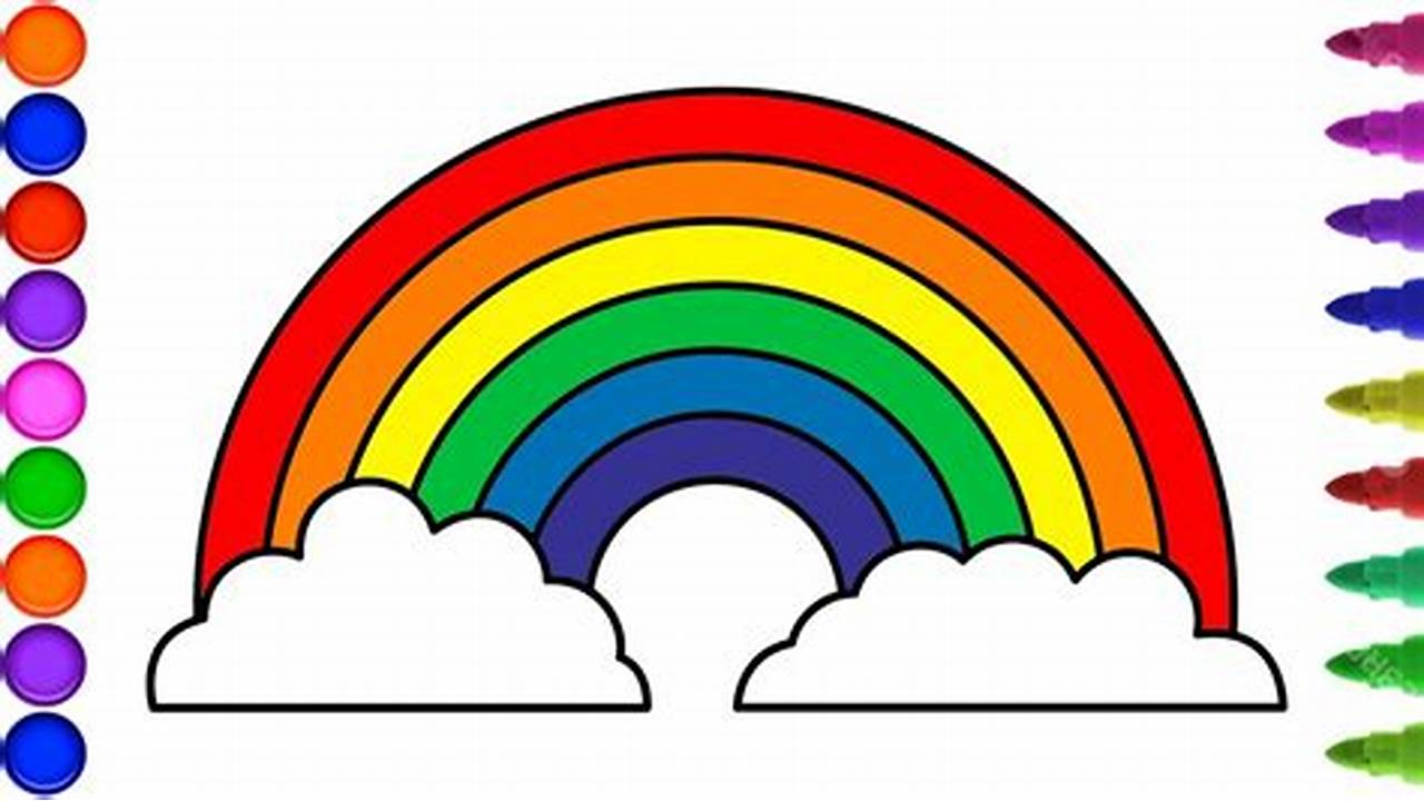 10 Easy Steps to Draw Rainbow Drawing - Easy Drawing