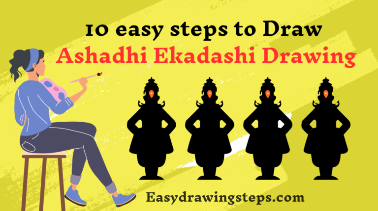 10 easy steps to draw Ashadhi Ekadashi Drawing - Easy Drawing