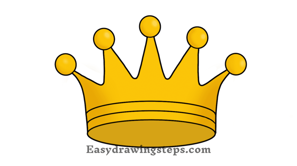 10 easy steps to draw Crown Drawing - Easy Drawing