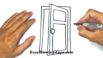 10 Easy Steps to Draw Door Drawing - Easy Drawing
