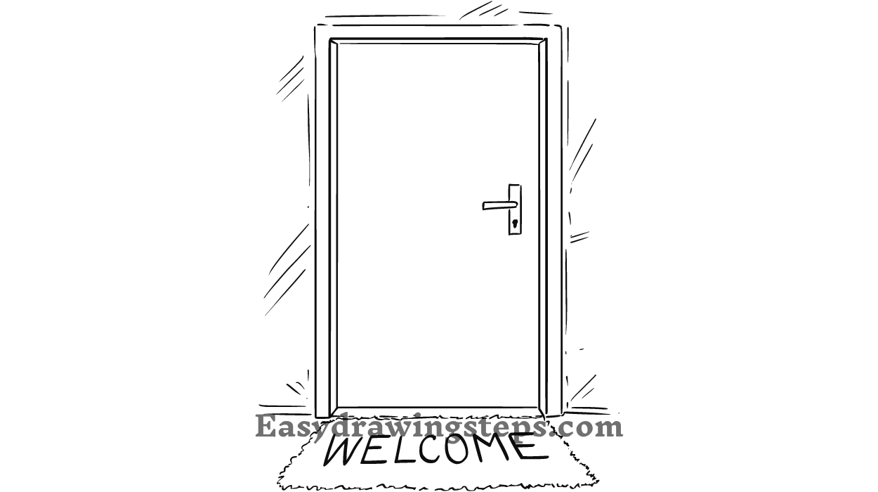 10 Easy Steps to Draw Door Drawing - Easy Drawing