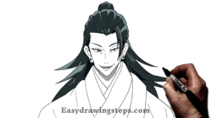 10 easy steps to draw Geto Drawing - Easy Drawing