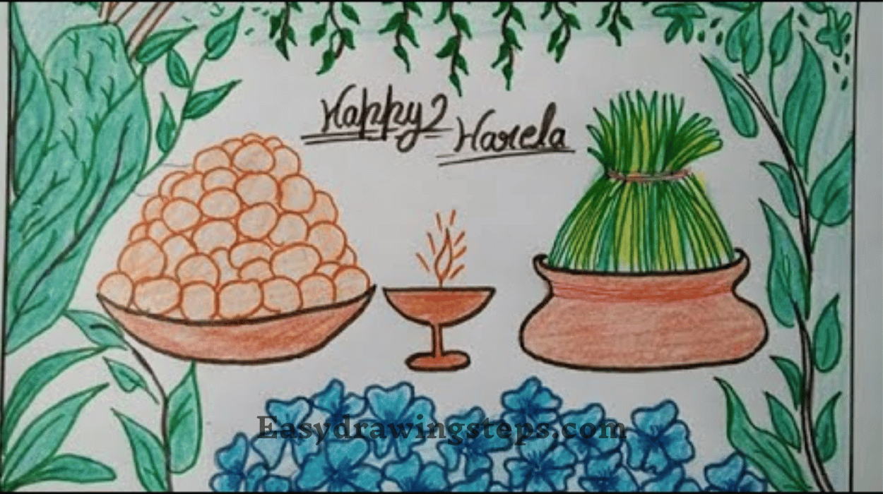 10 easy steps to draw Harela Drawing - Easy Drawing