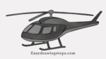 10 easy steps to draw Helicopter Drawing - Easy Drawing