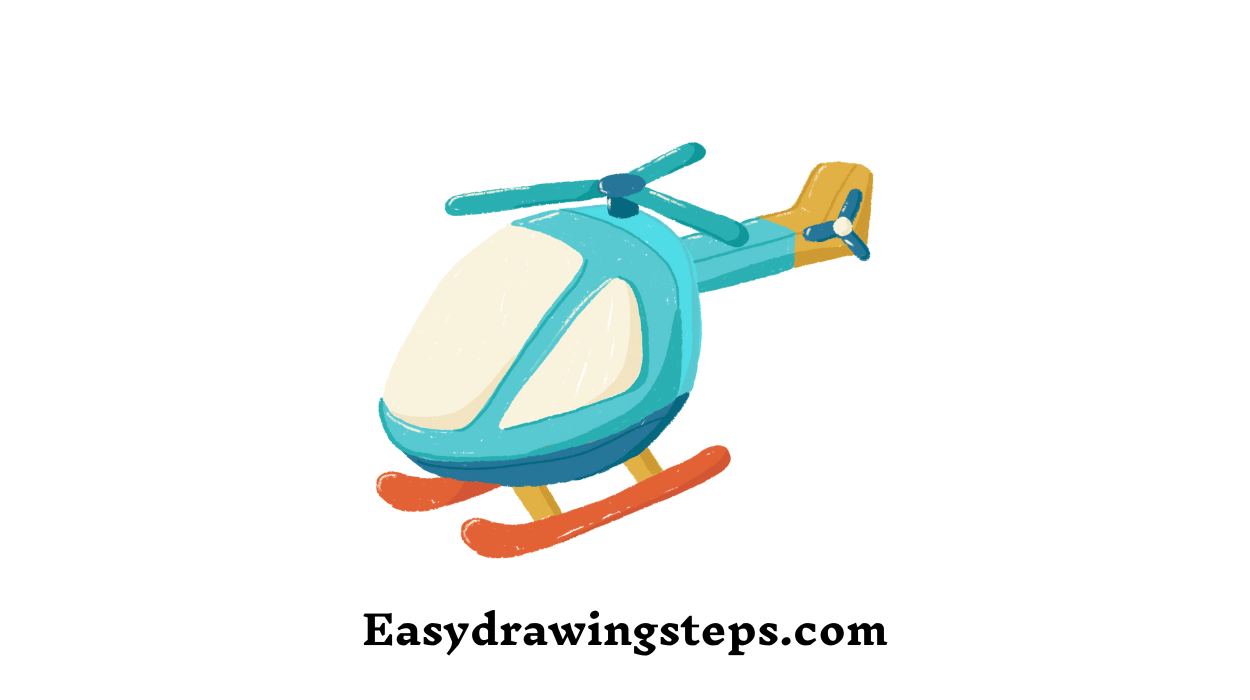 10 easy steps to draw Helicopter Drawing - Easy Drawing