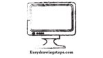10 Easy Steps to Draw a Monitor Drawing - Easy Drawing