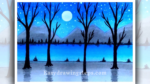 10 easy steps to draw Night Scenery Drawing - Easy Drawing