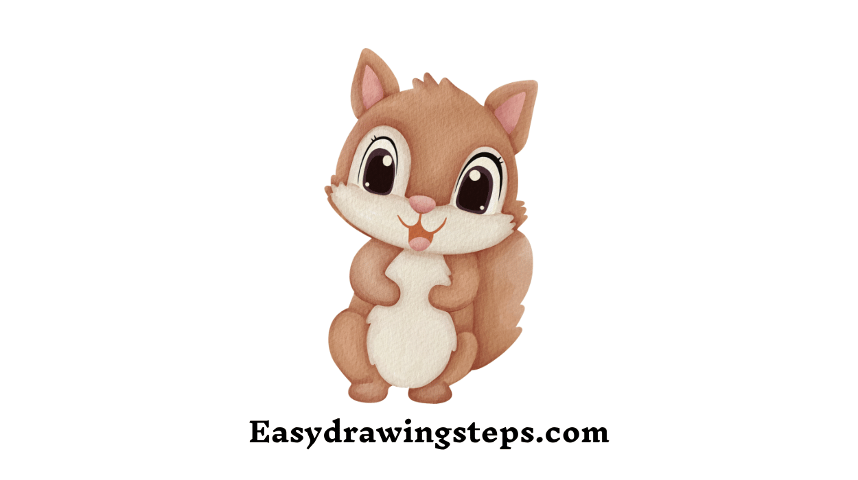 10 easy steps to draw Squirrel Drawing - Easy Drawing