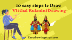 10 Easy Steps to Draw Vitthal Rukmini Drawing - Easy Drawing