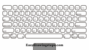 10 easy steps to draw keyboard drawing - Easy Drawing