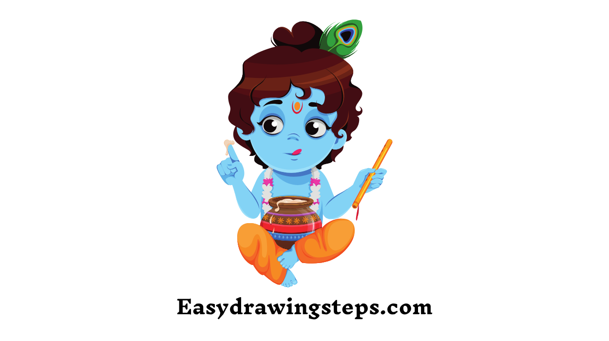 10 Easy Steps to Draw Bal Gopal Drawing - Easy Drawing
