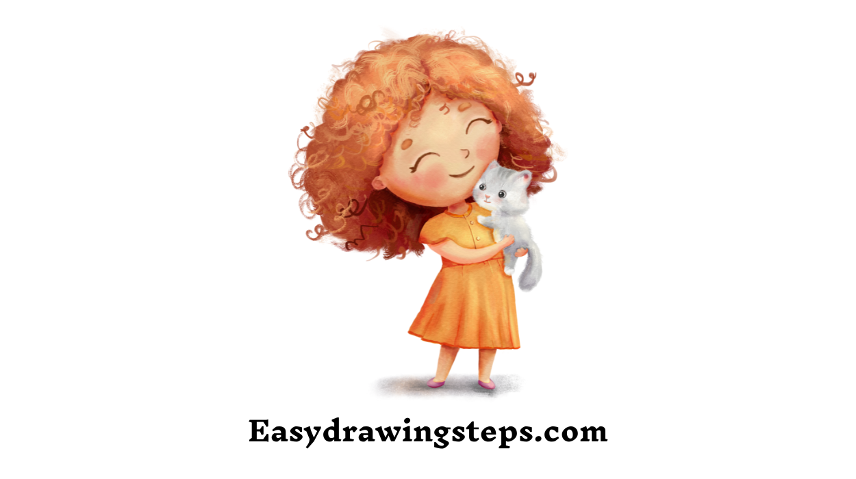 10 easy steps to draw Cute Girl Drawing Easy For Kids - Easy Drawing