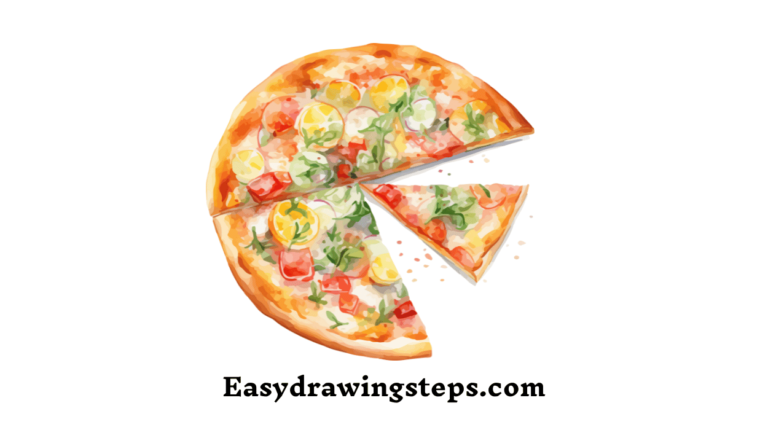 10 Easy Steps to Draw Pizza Drawing - Easy Drawing