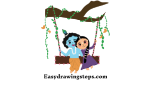 10 Steps to Draw Radha Krishna Drawing Easy - Easy Drawing