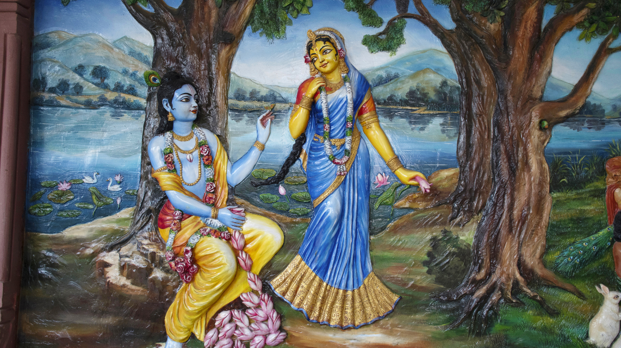 10 Steps to Draw Radha Krishna Drawing Easy - Easy Drawing