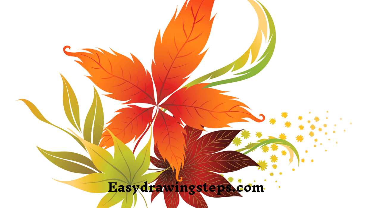 10 Easy Steps to Draw Autumn Leaves Drawing - Easy Drawing