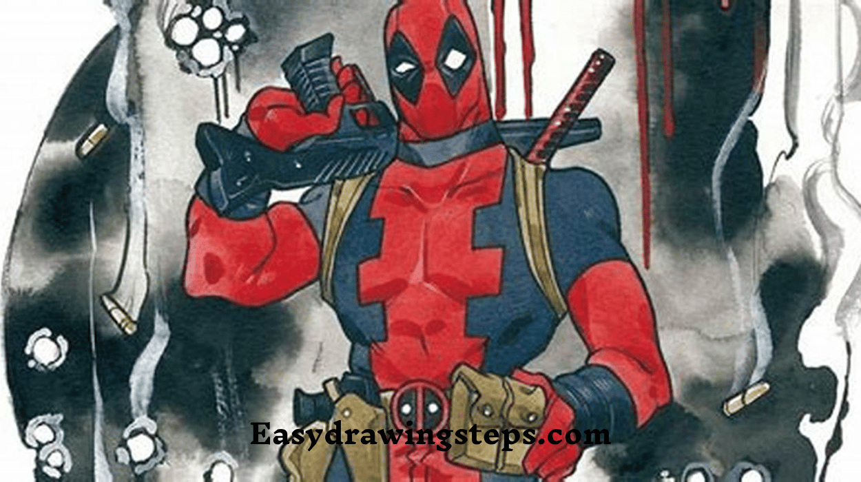 10 Easy Steps to Draw Deadpool Drawing - Easy Drawing
