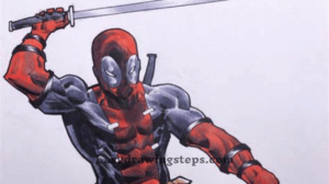 10 Easy Steps to Draw Deadpool Drawing - Easy Drawing