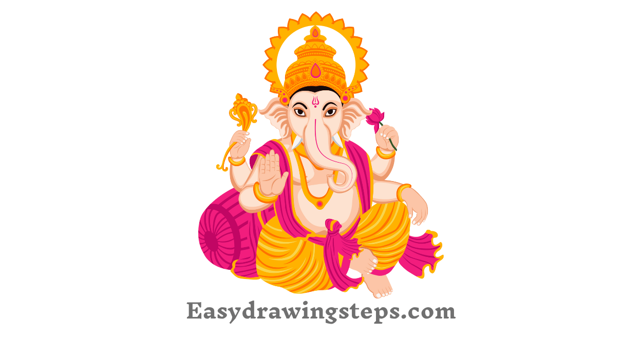 10 Steps to Draw Easy Ganpati Drawing - Easy Drawing