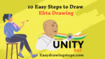 10 Easy Steps to Draw Ekta Drawing - Easy Drawing