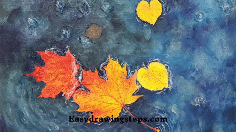 10 Easy Steps to Draw Fall Leaves Drawing - Easy Drawing
