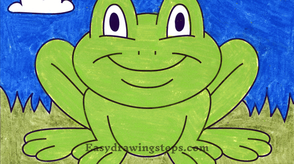 10 Easy Steps to Draw Frog Drawing - Easy Drawing