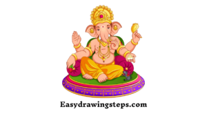 10 Easy Steps to Draw Ganpati Bappa Drawing - Easy Drawing