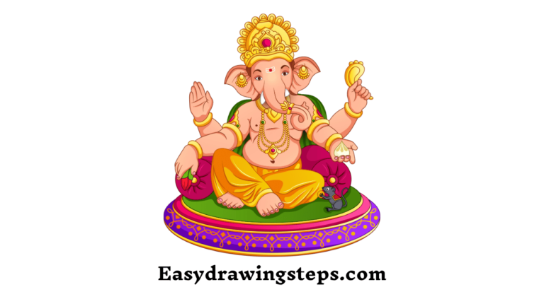10 Easy Steps to Draw Ganpati Bappa Drawing - Easy Drawing