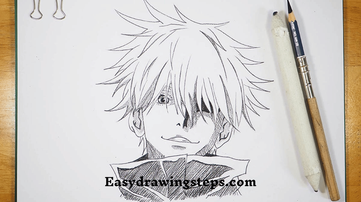 10 Steps to Draw Gojo Satoru Drawing - Easy Drawing