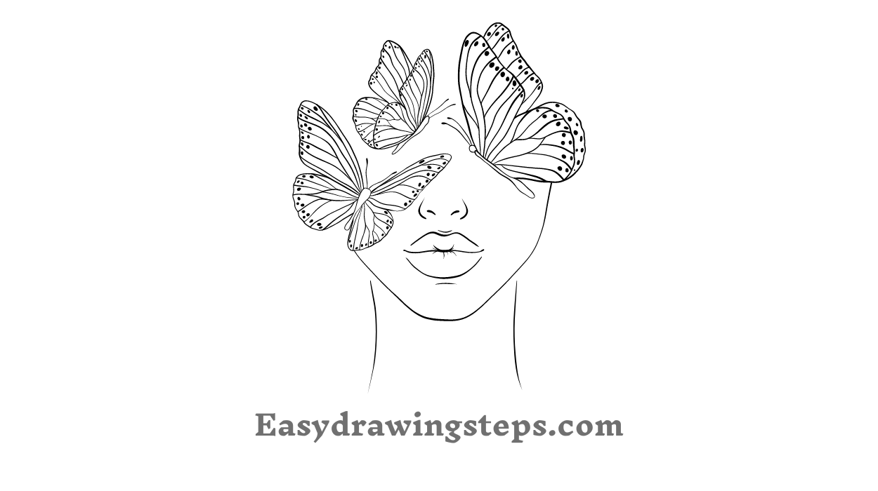 10 Easy Steps to Draw Lady Face Drawing - Easy Drawing