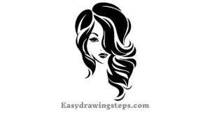 10 Easy Steps to Draw Lady Face Drawing - Easy Drawing